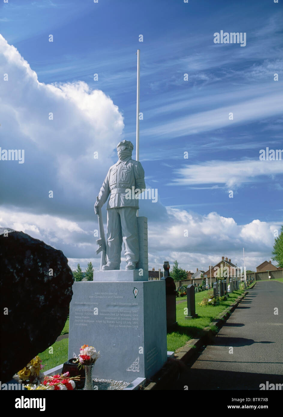 City Cemetery, Creggan, Derry City, Ireland; Inla Memorial Stock Photo ...