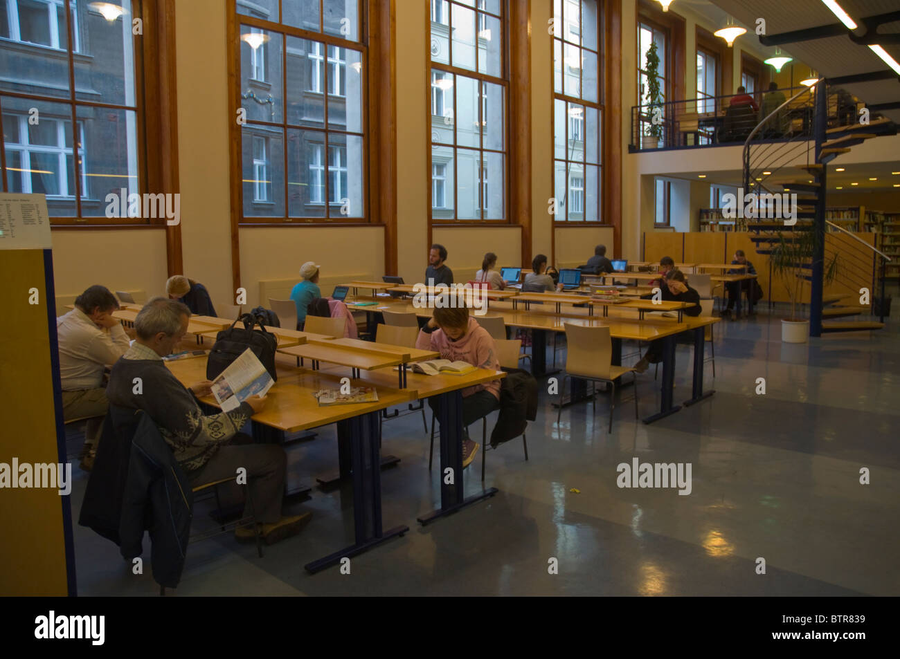 Main library reading room old town Prague Czech Republic Europe Stock ...