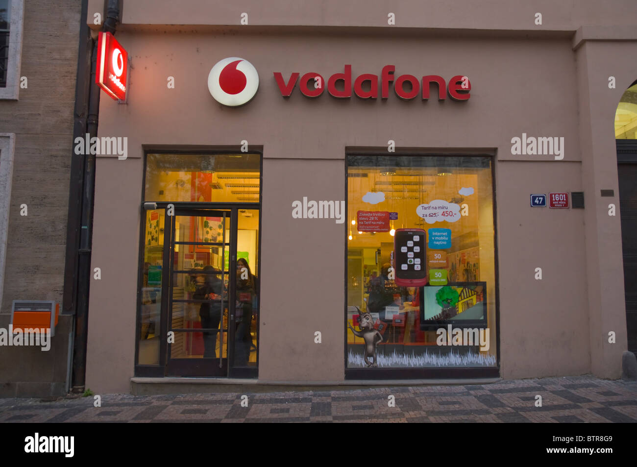 Vodafone shop Wenceslas Square central Prague Czech Republic Europe ...
