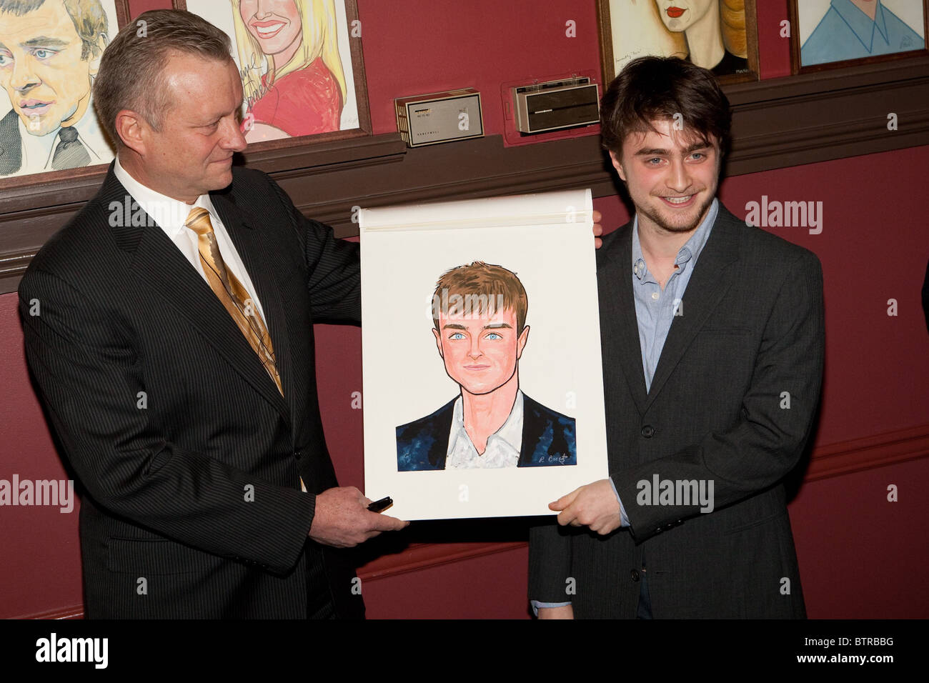 Daniel Radcliffe Caricature Unveiled at Sardi's Stock Photo - Alamy
