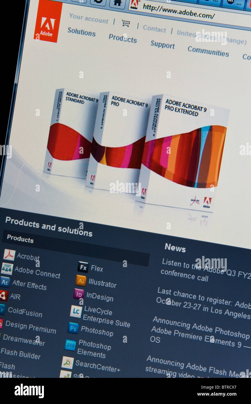 Adobe store website screen shot Stock Photo - Alamy