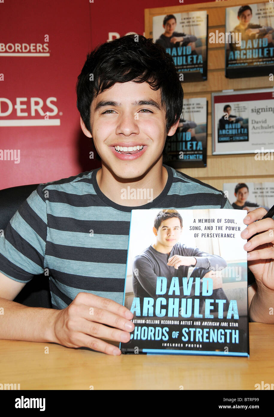 David Archuleta Signs Copies Of Chords Of Strength Stock Photo - Alamy