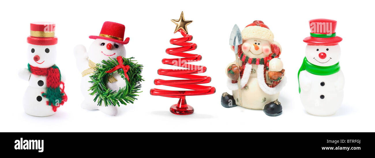 Miniature Snowman Figures Stock Photo - Alamy