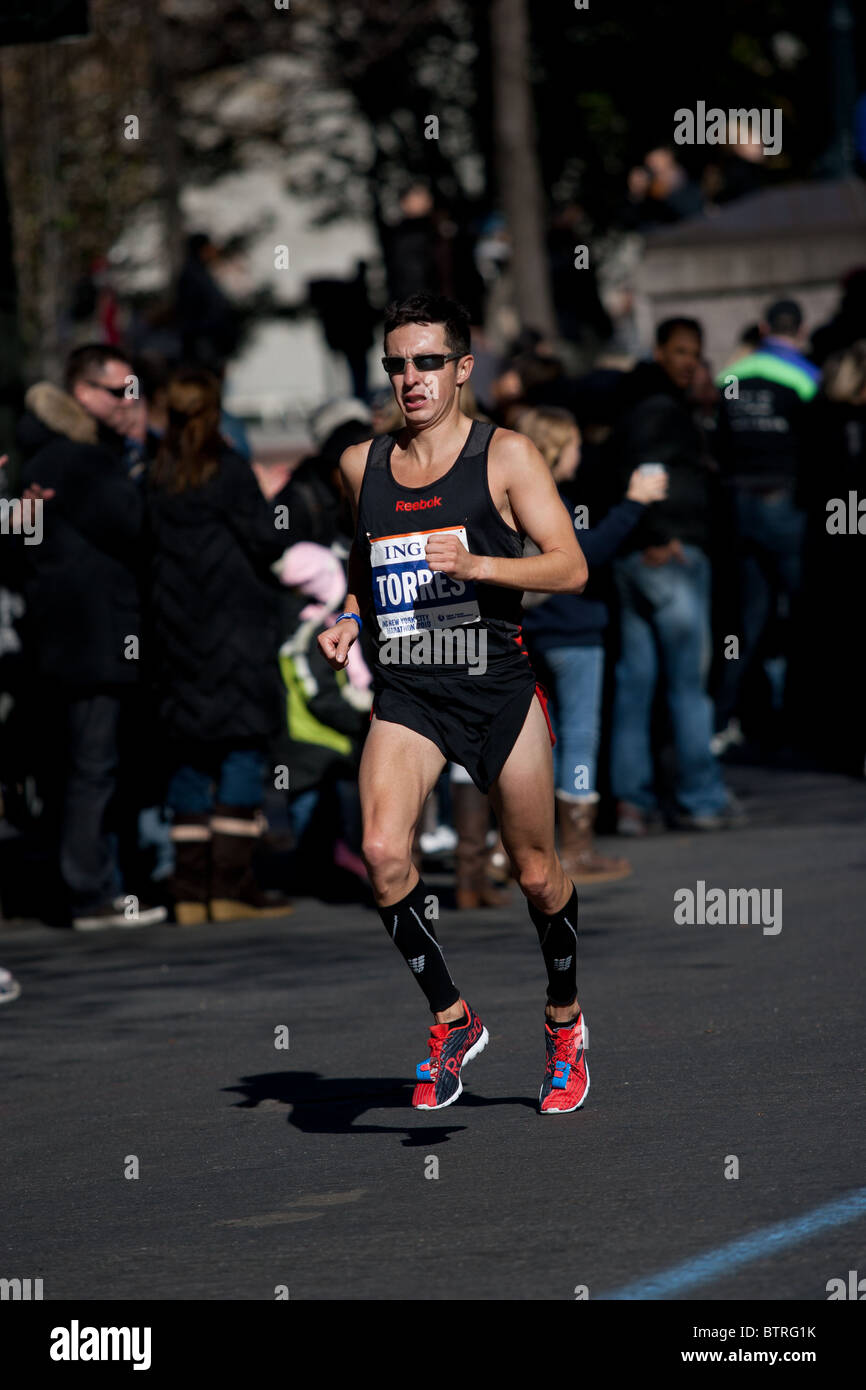 Jorge Torres of the United States running in the 2010 ING NYC Marathon ...