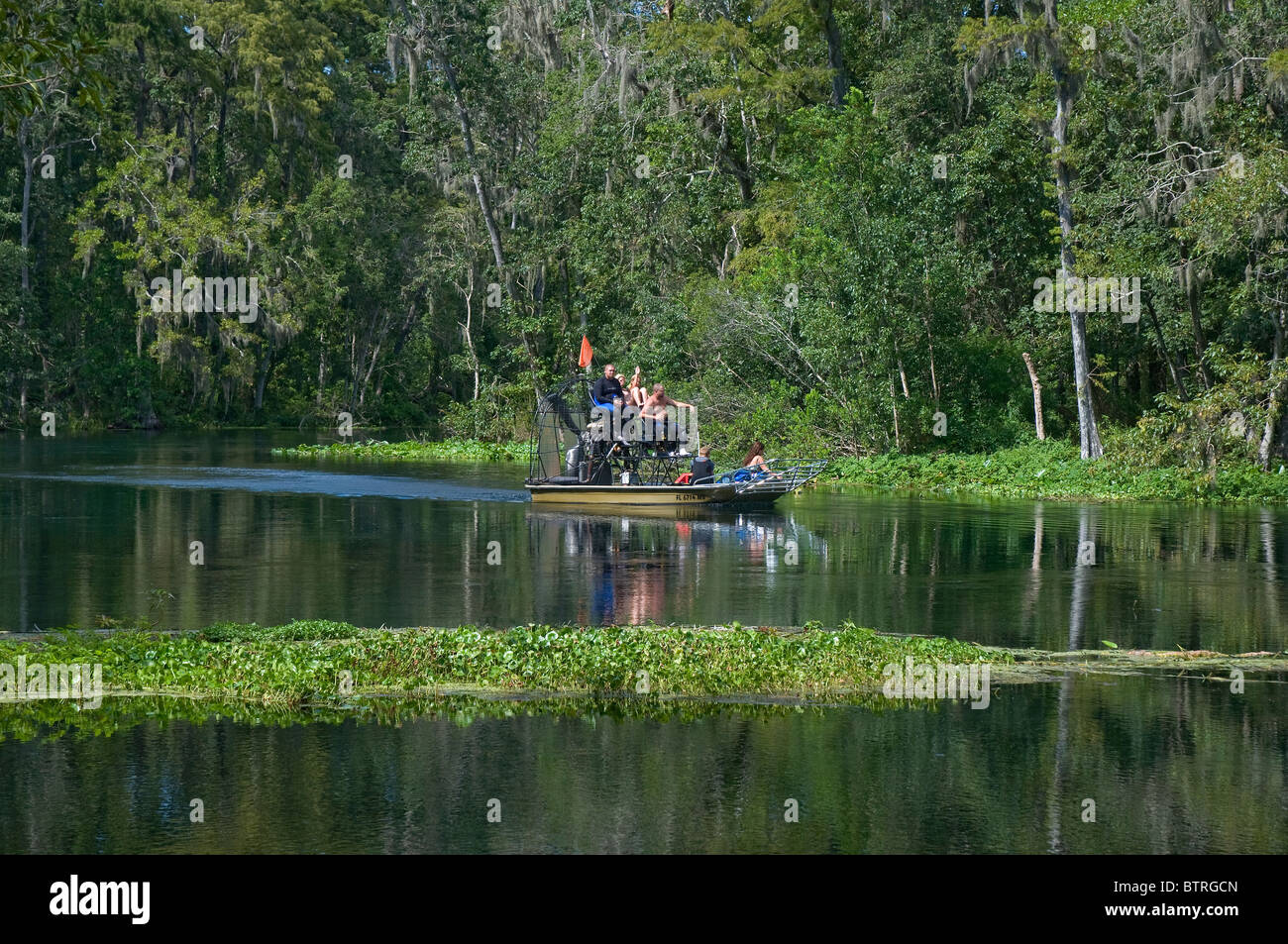Air-boating on the Silver River, at Silver River State Park located near Ocala, Florida Stock ...