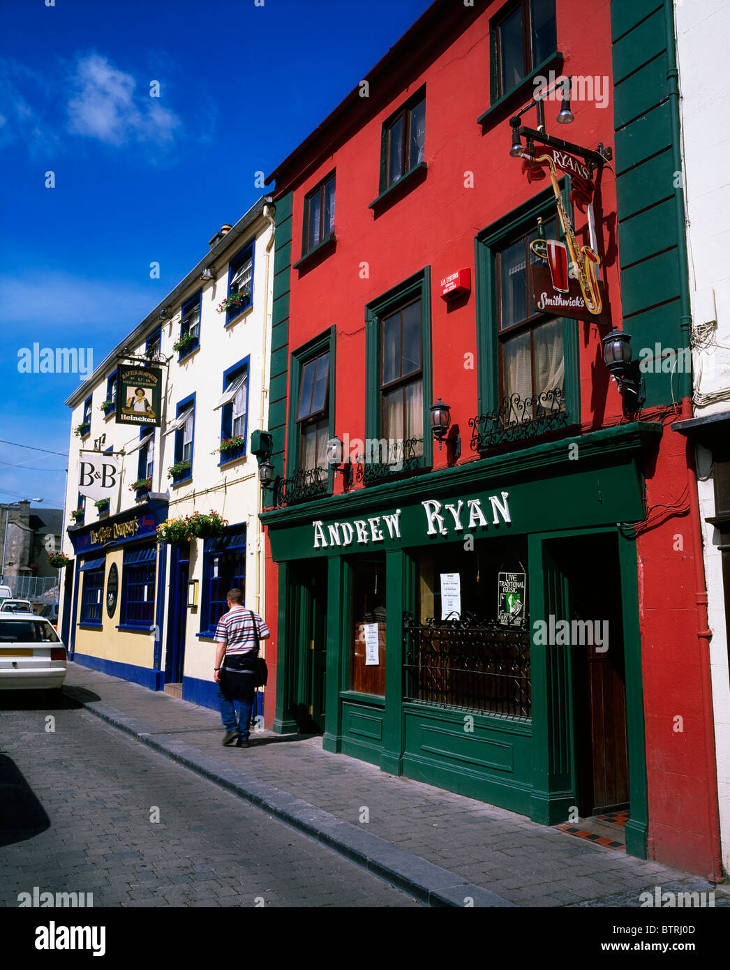 Kilkenny, Co Kilkenny, Ireland; People Walking On A Street Stock Photo ...