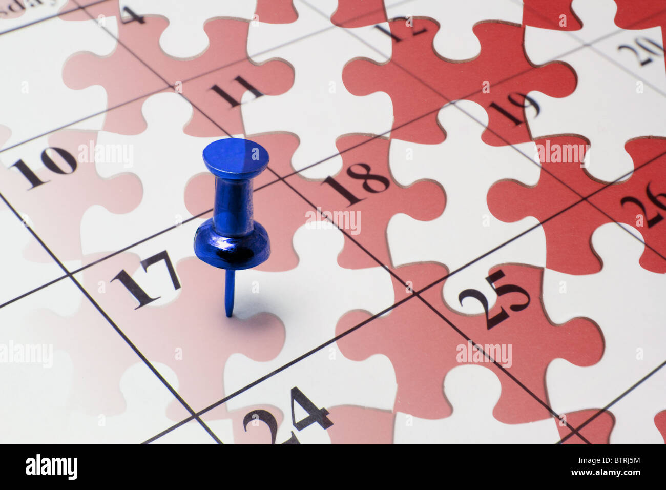 Calendar and Jigsaw Puzzle Stock Photo - Alamy