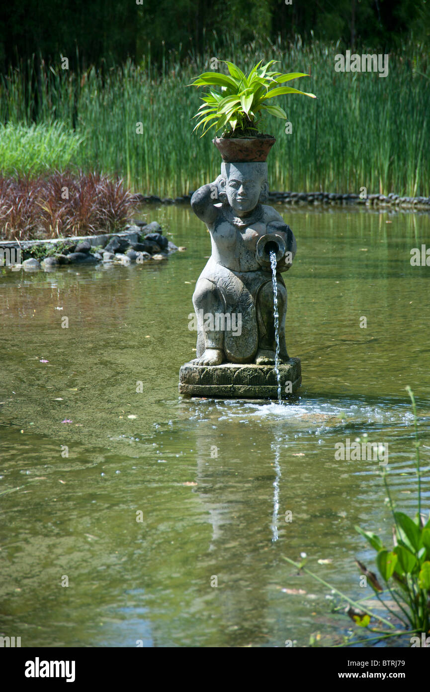 Statue in lake in grounds of the Melia Bali Hotel Nusa Dua Bali ...