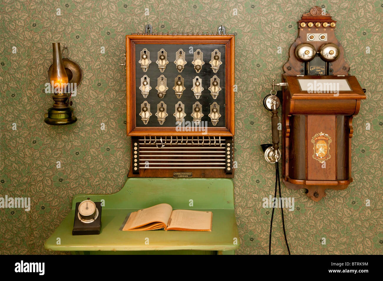 Historical telephone exchange from 1893 Stock Photo - Alamy