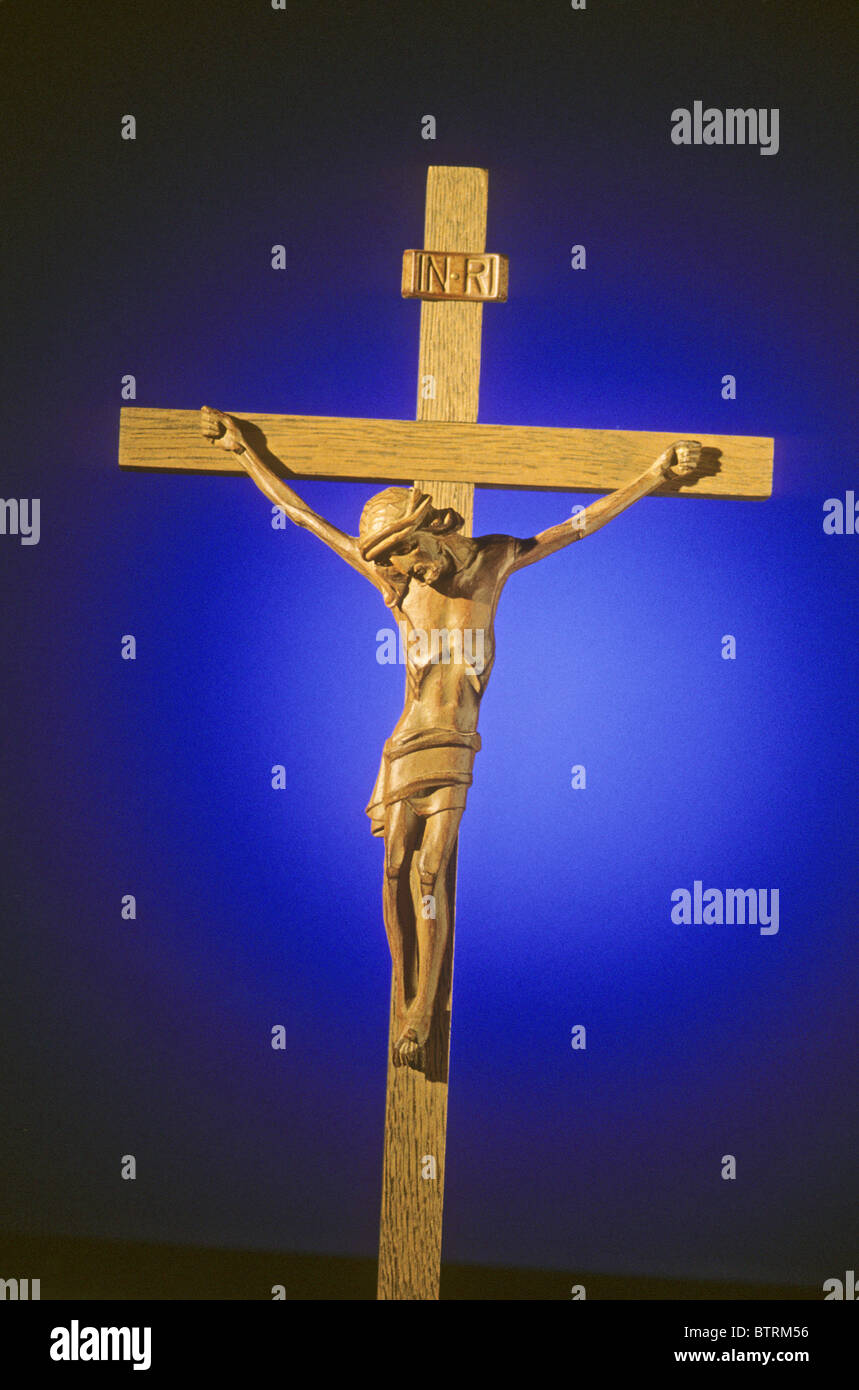 Crucifix Jesus cross death sacrifice statue symbol Christ God religion ...