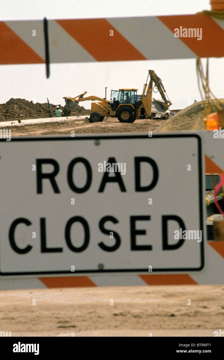 Traffic sign left lane closed hi-res stock photography and images - Alamy