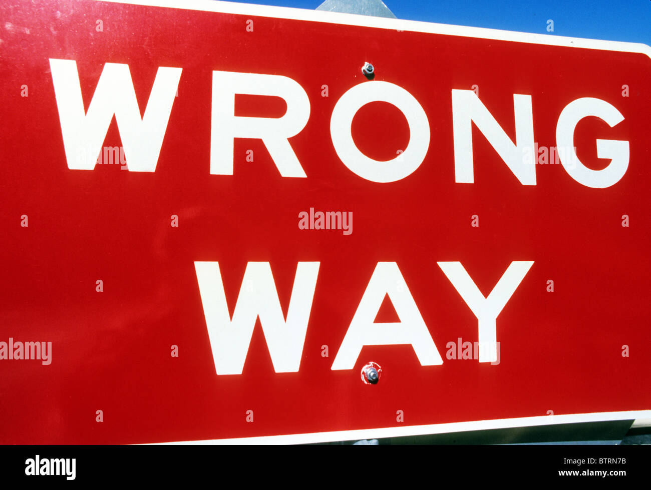 Wrong Way sign highway street road traffic control safety direction law ...