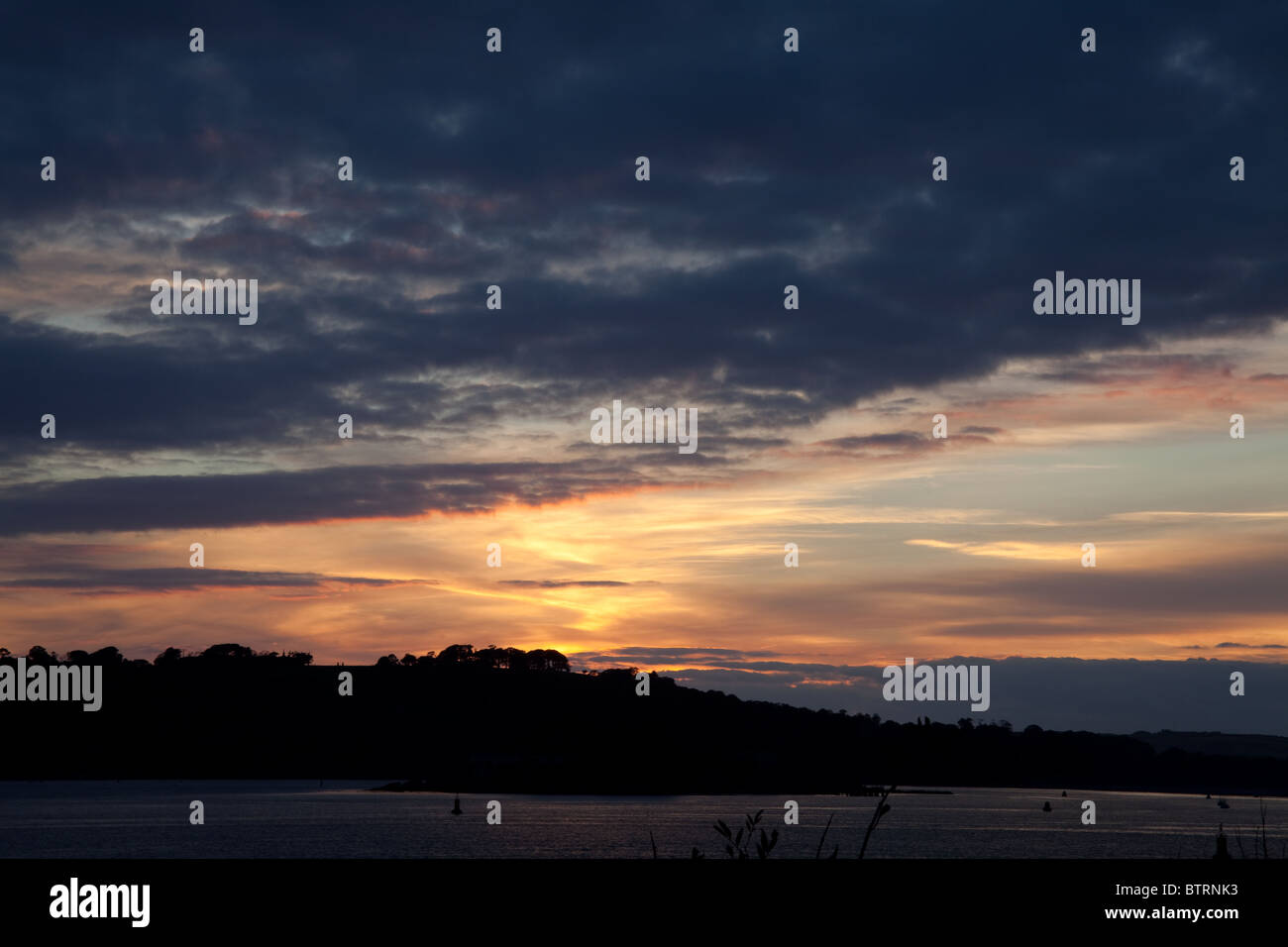 Sunset over Plymouth Sound Stock Photo - Alamy