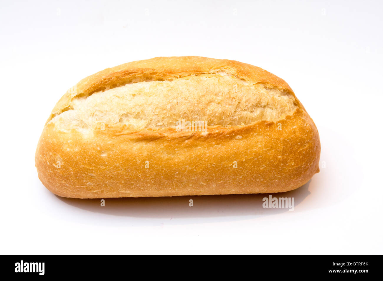 A bread roll isolated over a white background Stock Photo - Alamy