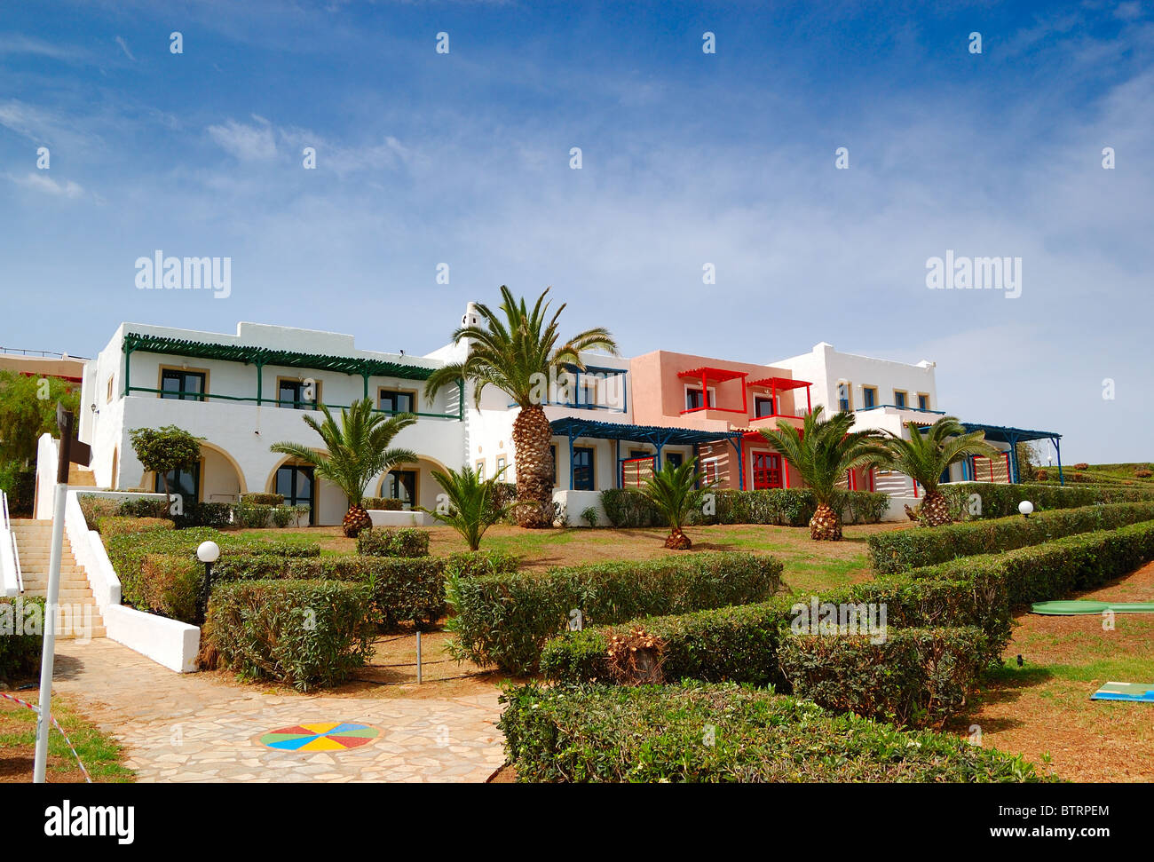 Modern luxury villas at popular hotel, Crete, Greece Stock Photo - Alamy