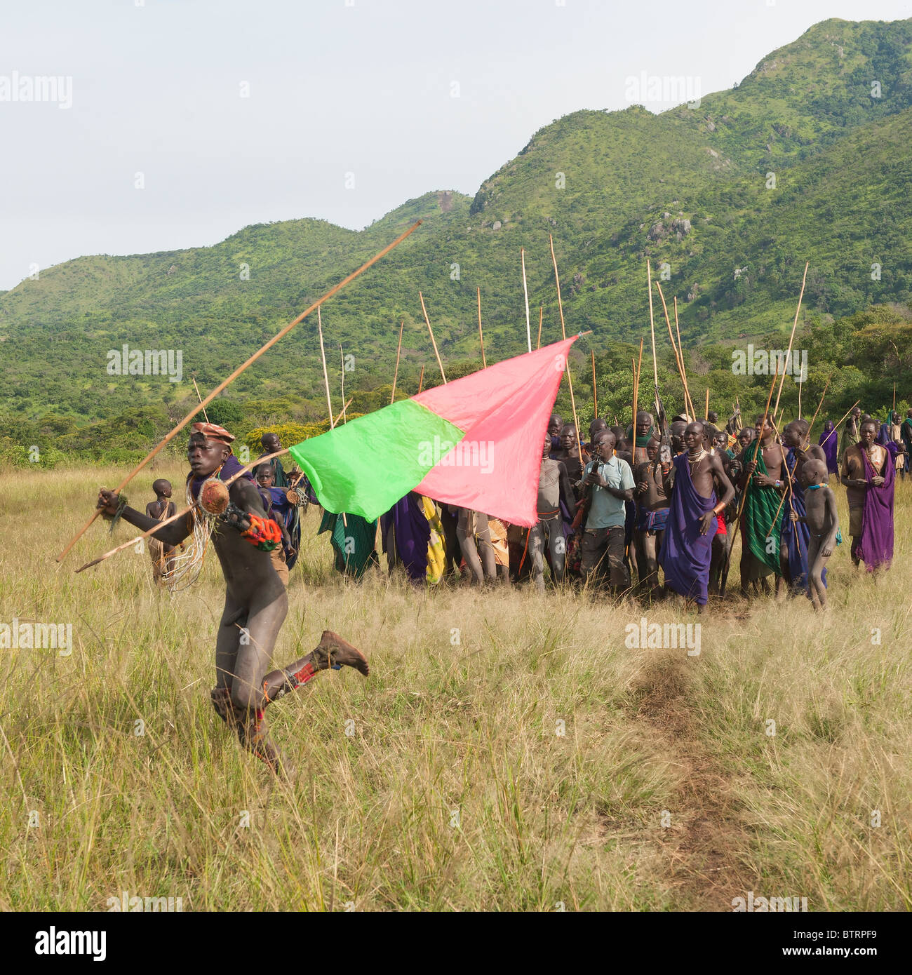 Donga stick fight ceremony, Surma tribe, Tulgit, Omo river valley ...