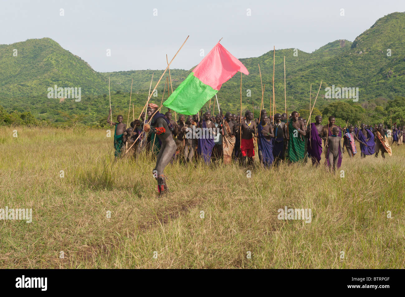 Donga stick fight ceremony, Surma tribe, Tulgit, Omo river valley ...