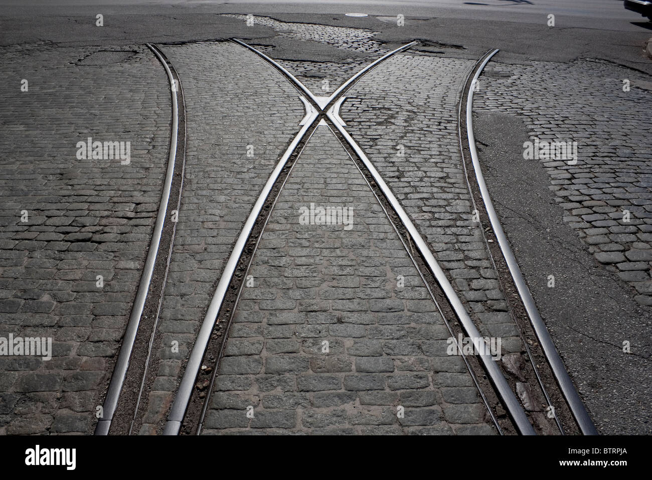 Light rail tracks hi-res stock photography and images - Alamy