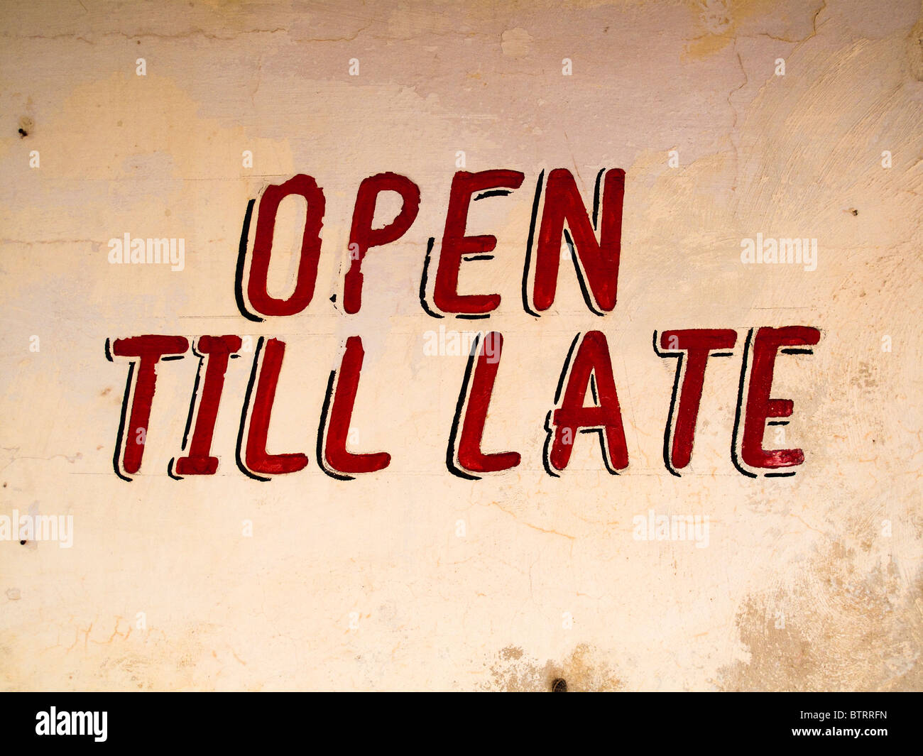 Sign on the outside of a restaurant Stock Photo - Alamy
