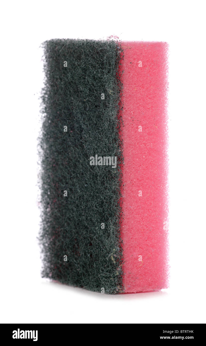 Sponge scourer isolated on white background Stock Photo - Alamy