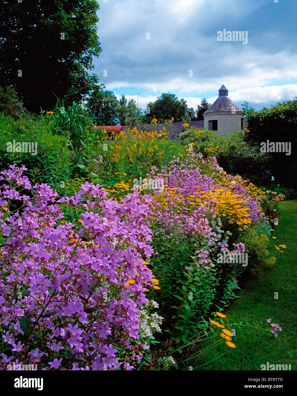 Isolde's Tower, Butterstream Gardens, Co Meath, Ireland; Herbaceous ...
