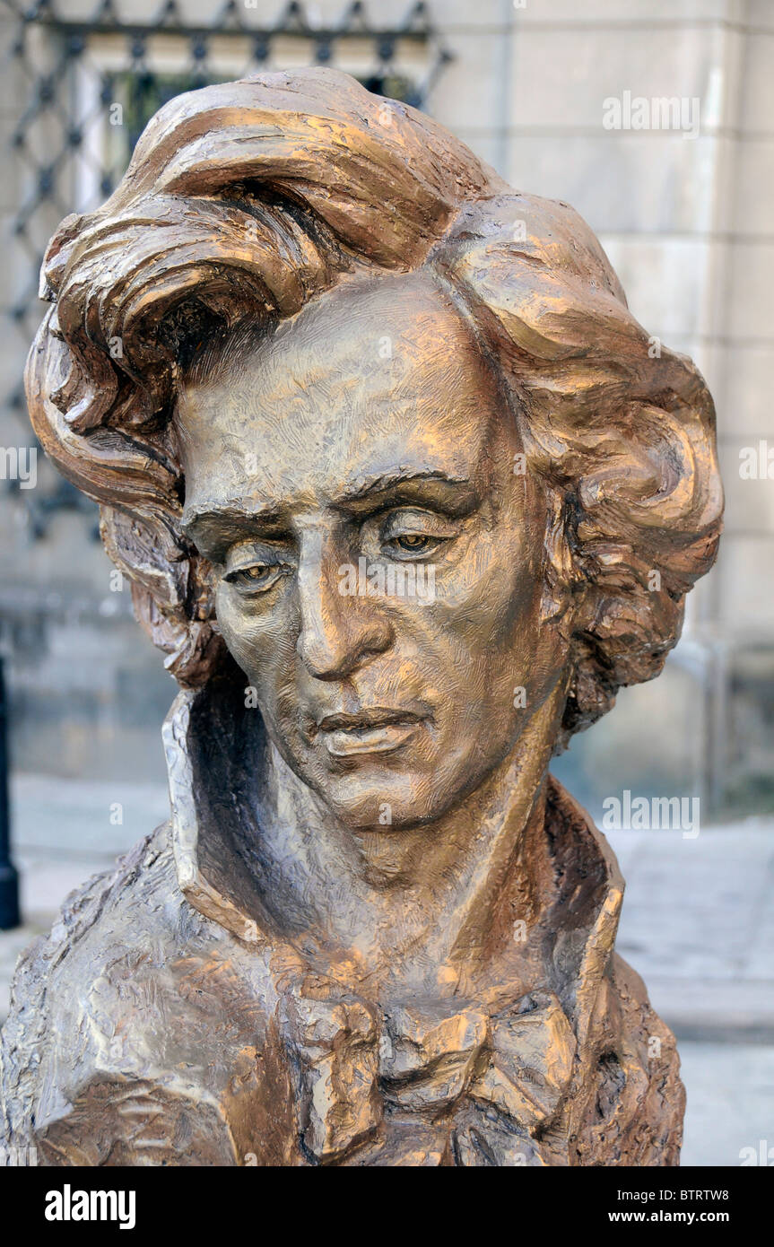 Bust of French Polish musician Frederic Chopin on display in Warsaw ...