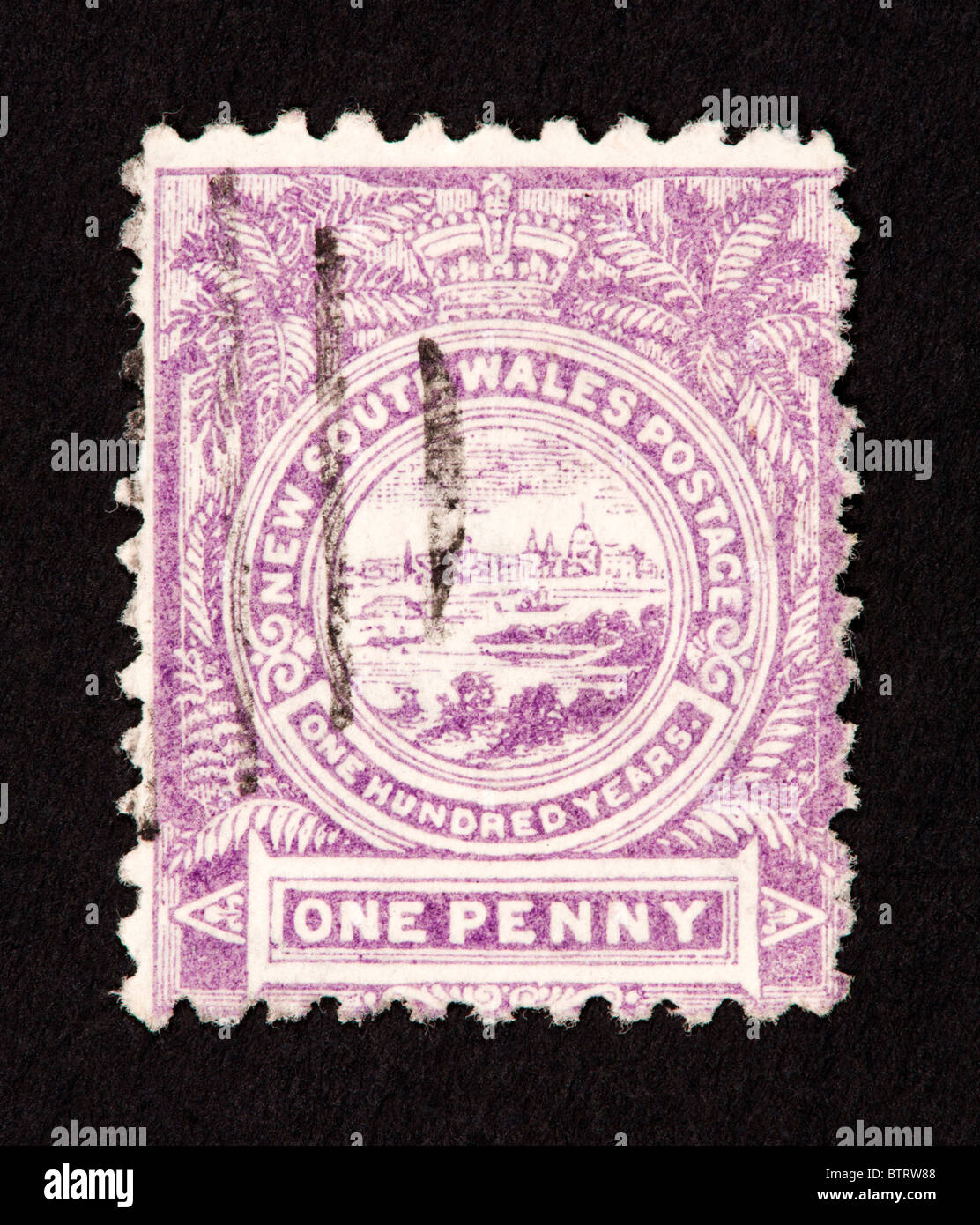 Postage stamp from New South Wales (Australian state) depicting a view ...