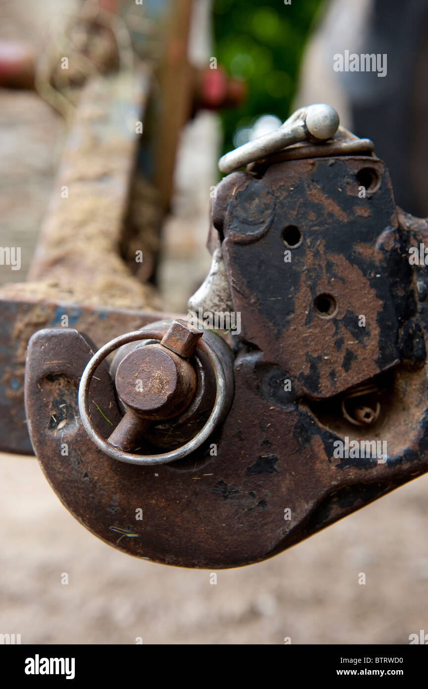Close up of lift arms on a farm tractor Stock Photo - Alamy