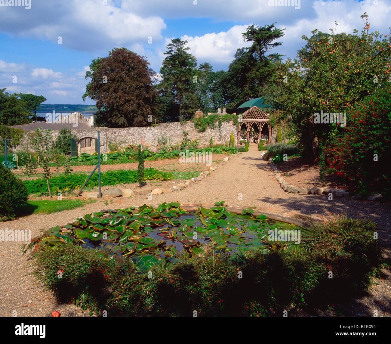 Glin Castle, Co Limerick, Ireland; 18Th Century Castle's Walled Garden ...
