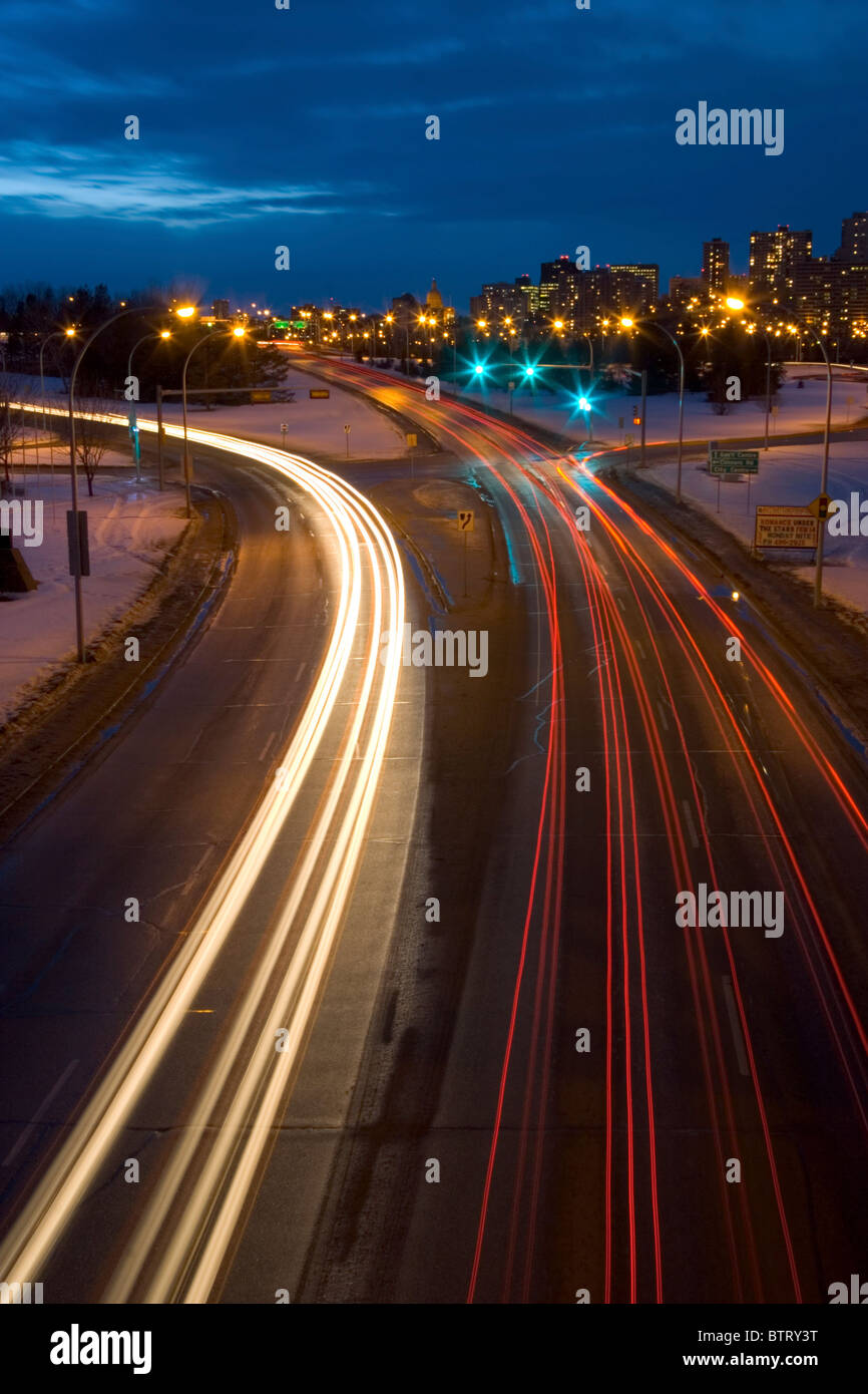 Freeway light streaks hi-res stock photography and images - Alamy