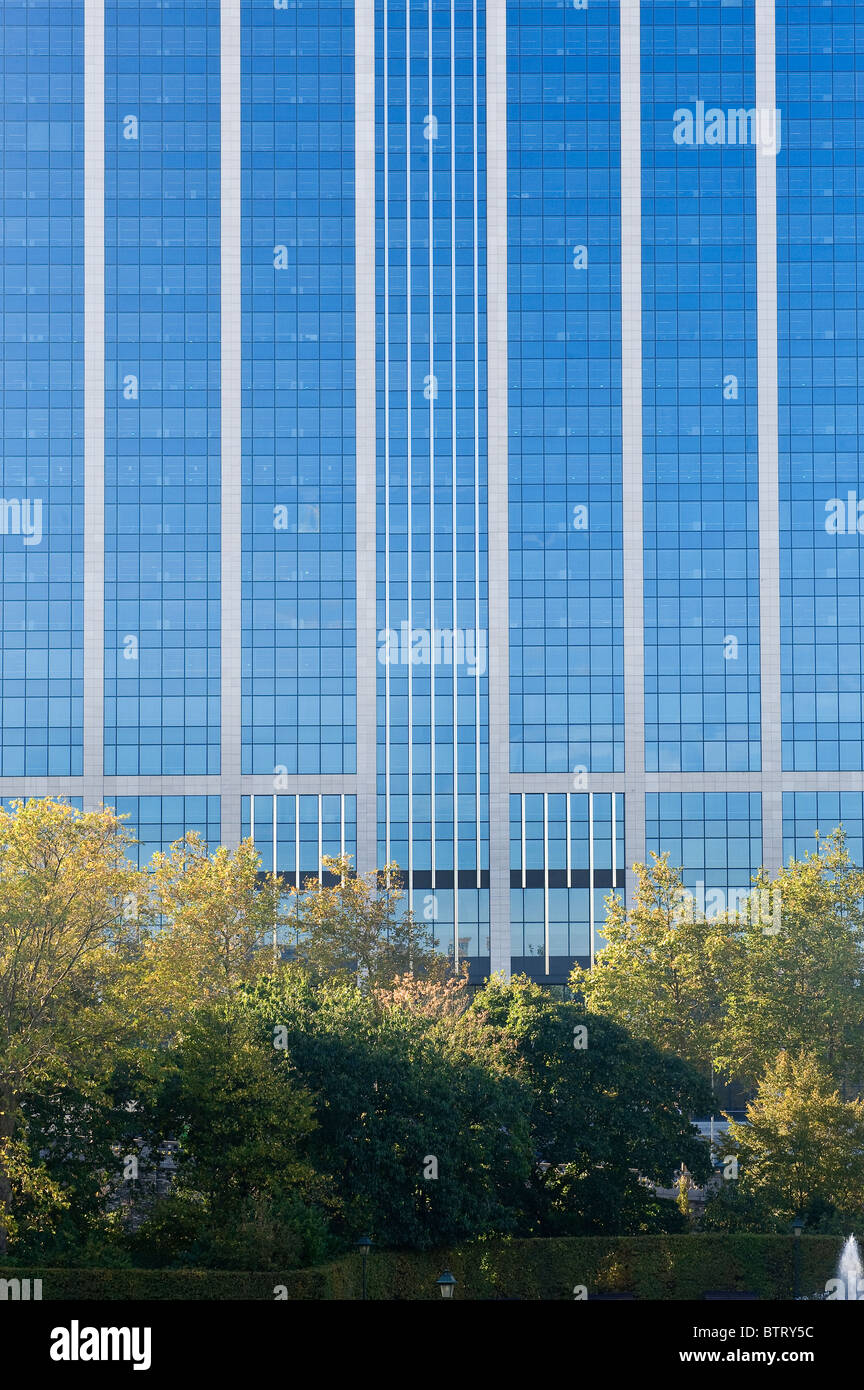 Botanique gardens and Finance Tower, Brussels, Brabant, Belgium Stock ...