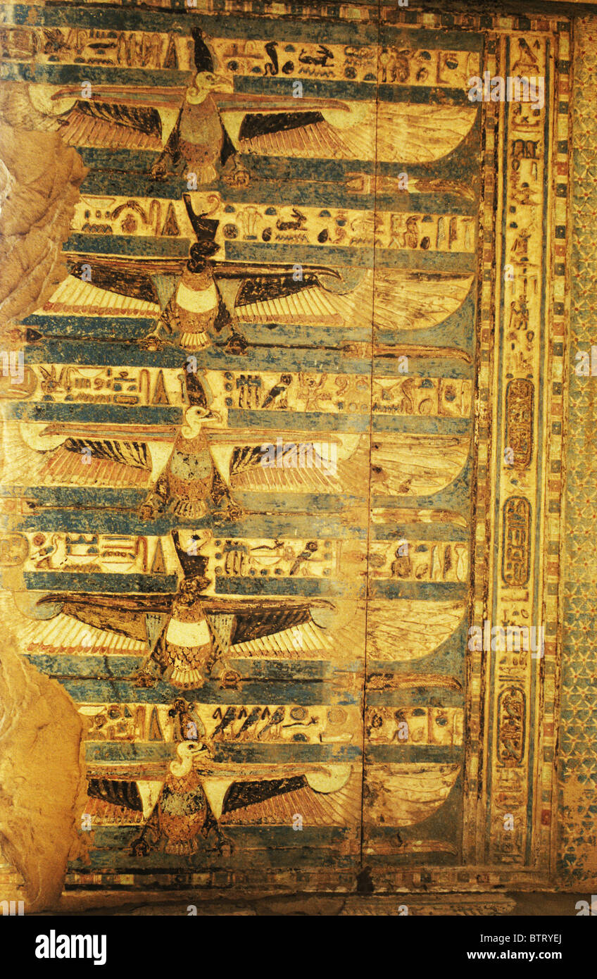 Beautiful Pharaonic art decorating the ancient temples of Egypt Stock ...