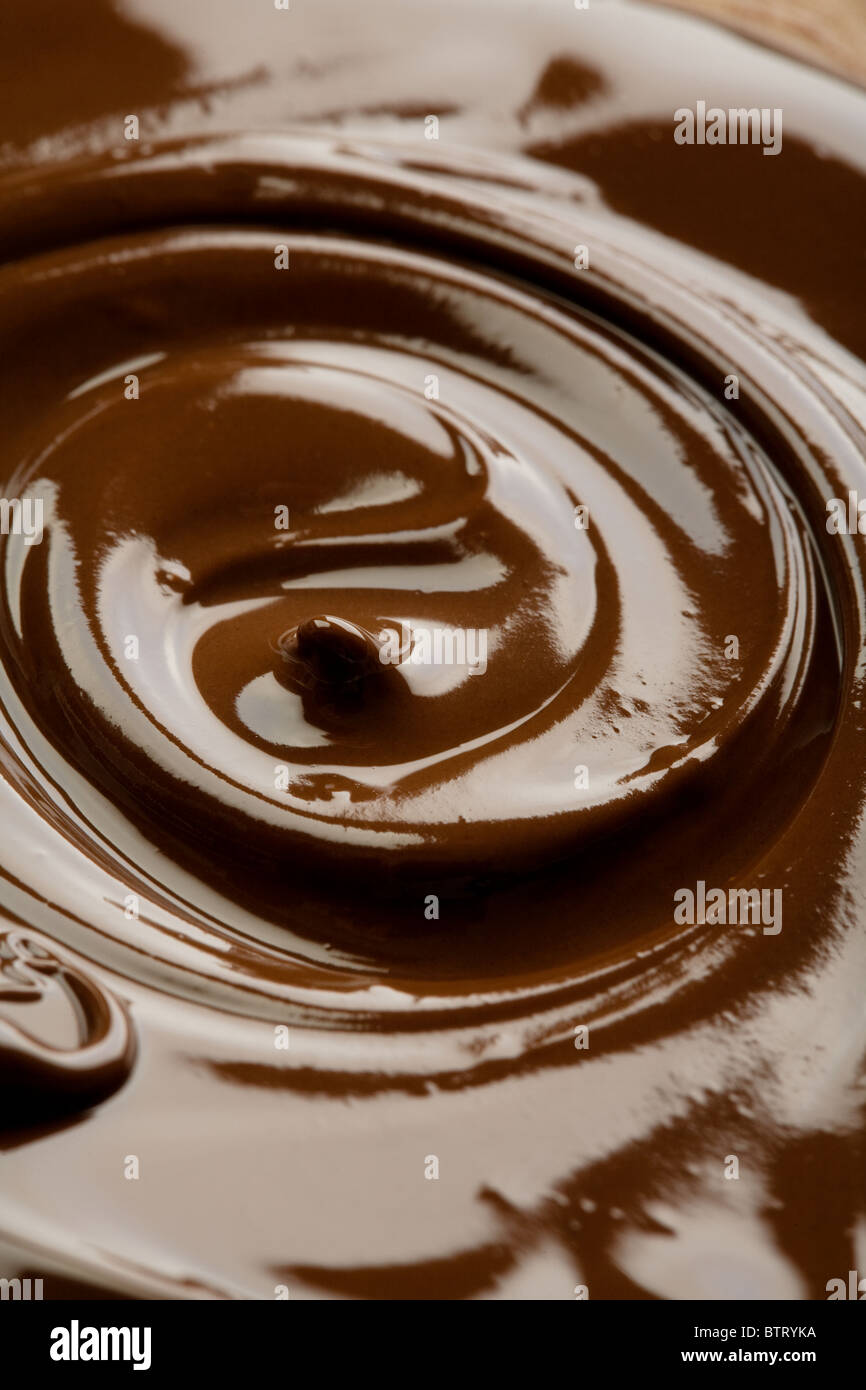 liquid dark chocolate, focus in the middle Stock Photo - Alamy