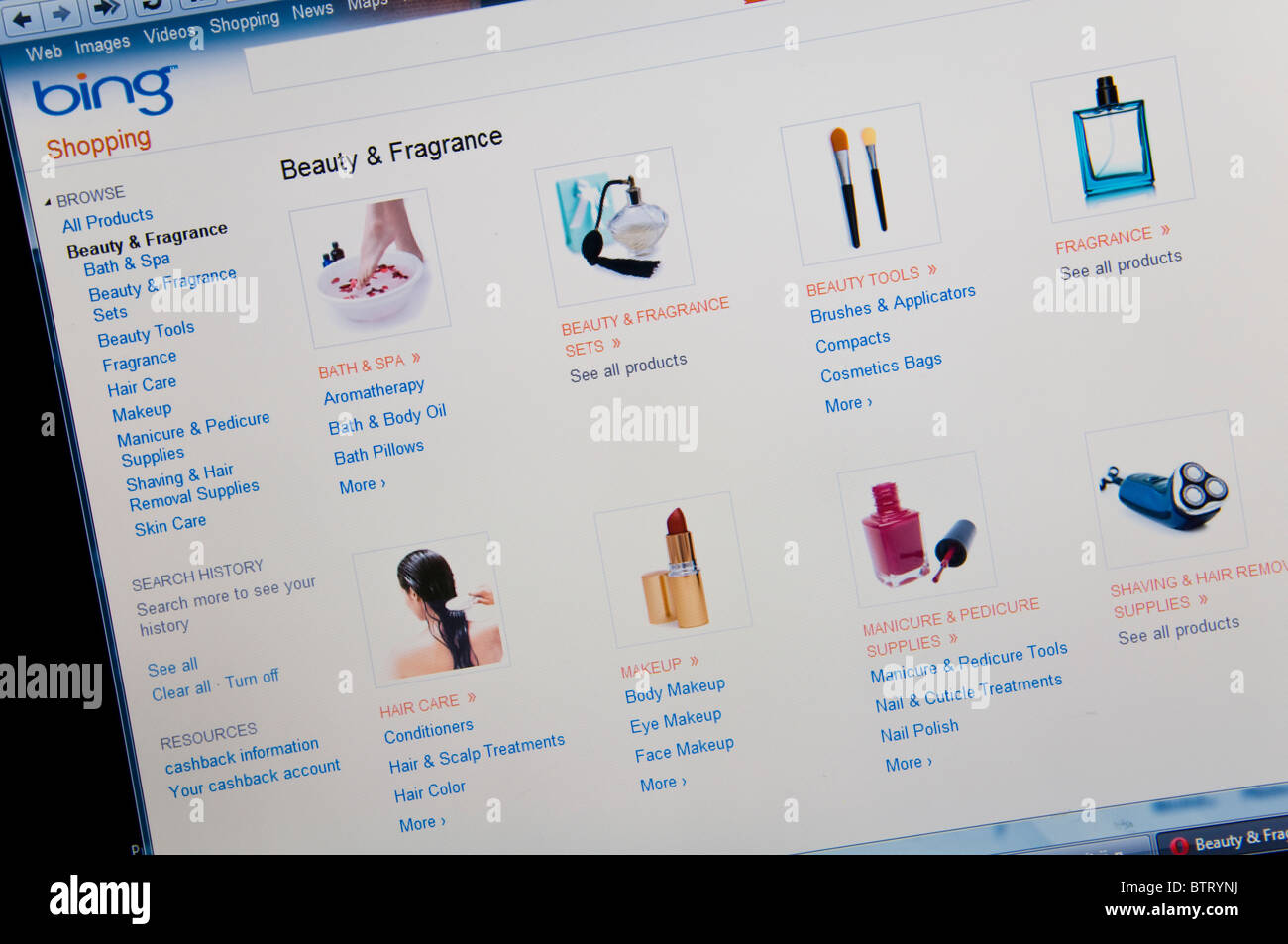 Bing website screen shot Stock Photo - Alamy