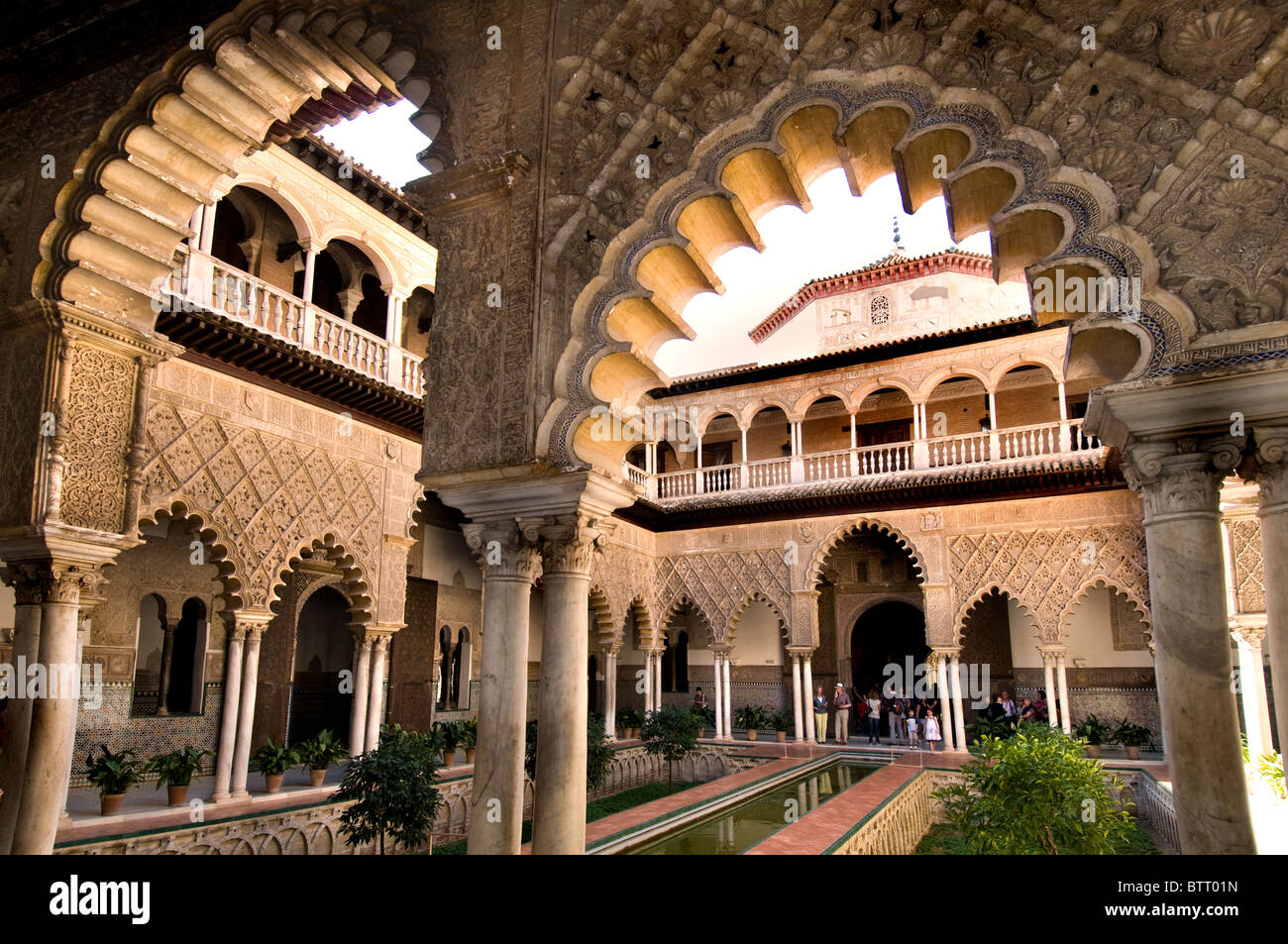 Alcazar Seville Spain Andalusia Royal Palace Moorish fort Stock Photo ...
