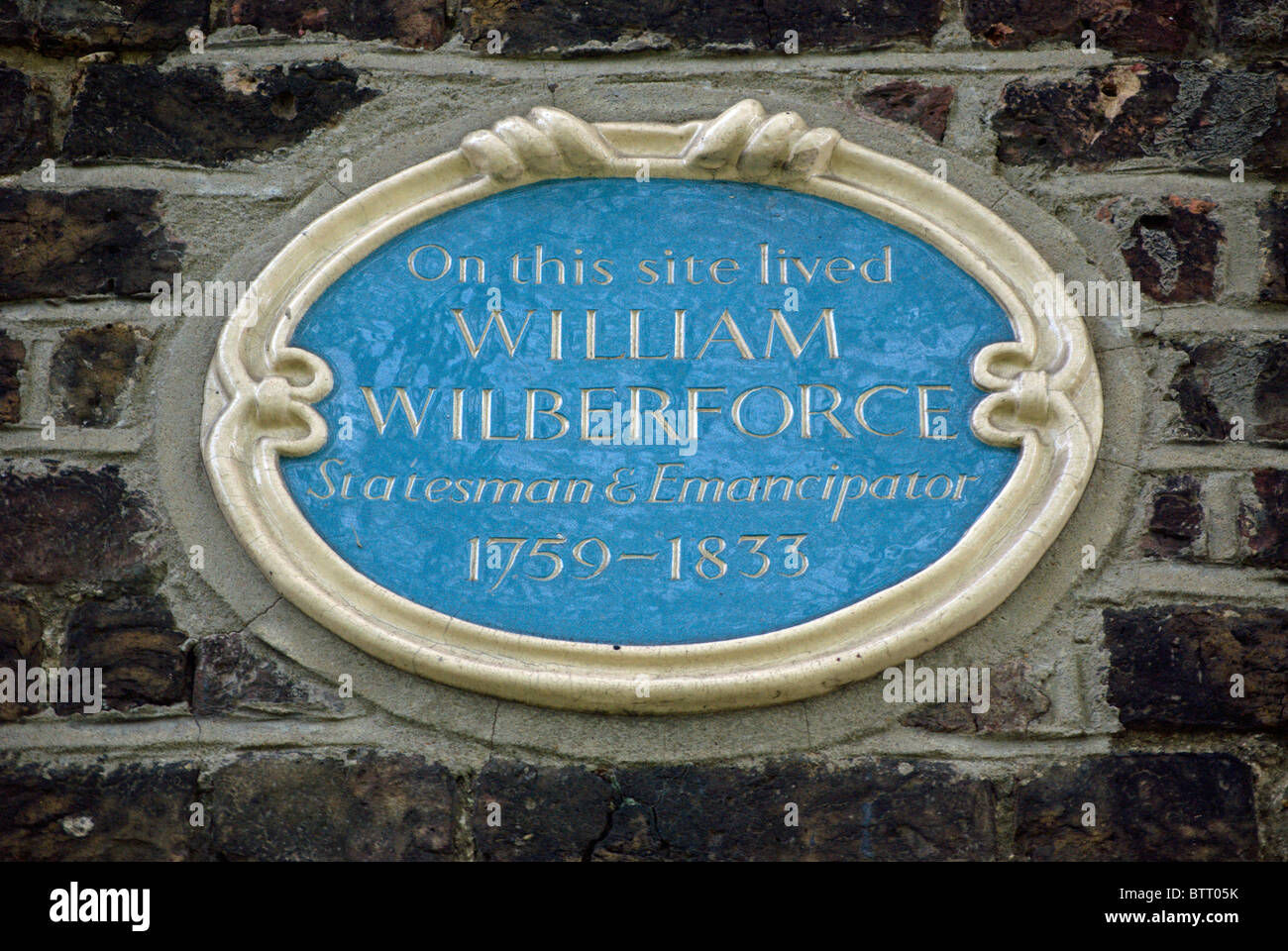 blue plaque marking the site of a former home of anti-slavery ...
