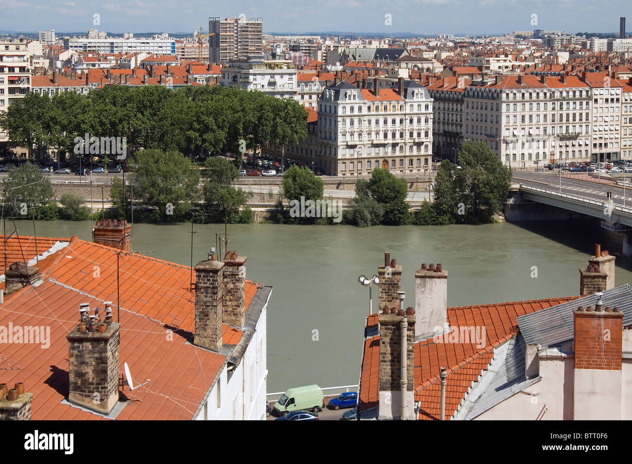 Lyon - View from the Croix Rousse; France Stock Photo - Alamy
