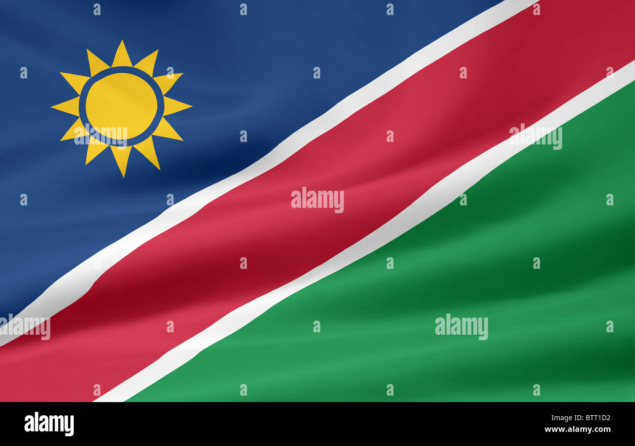 High resolution flag of Namibia Stock Photo - Alamy