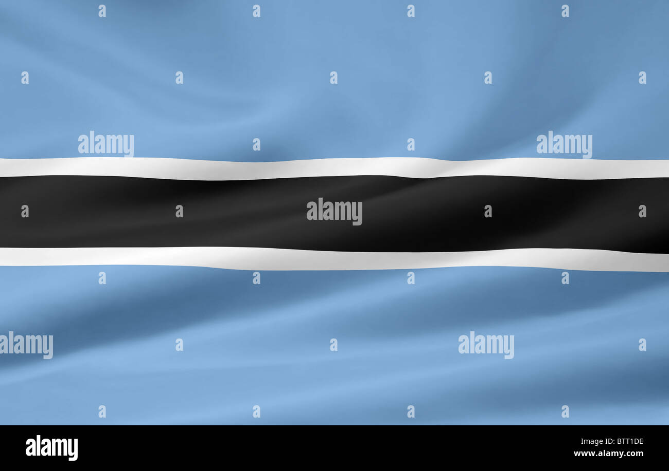 High resolution flag of Botswana Stock Photo - Alamy