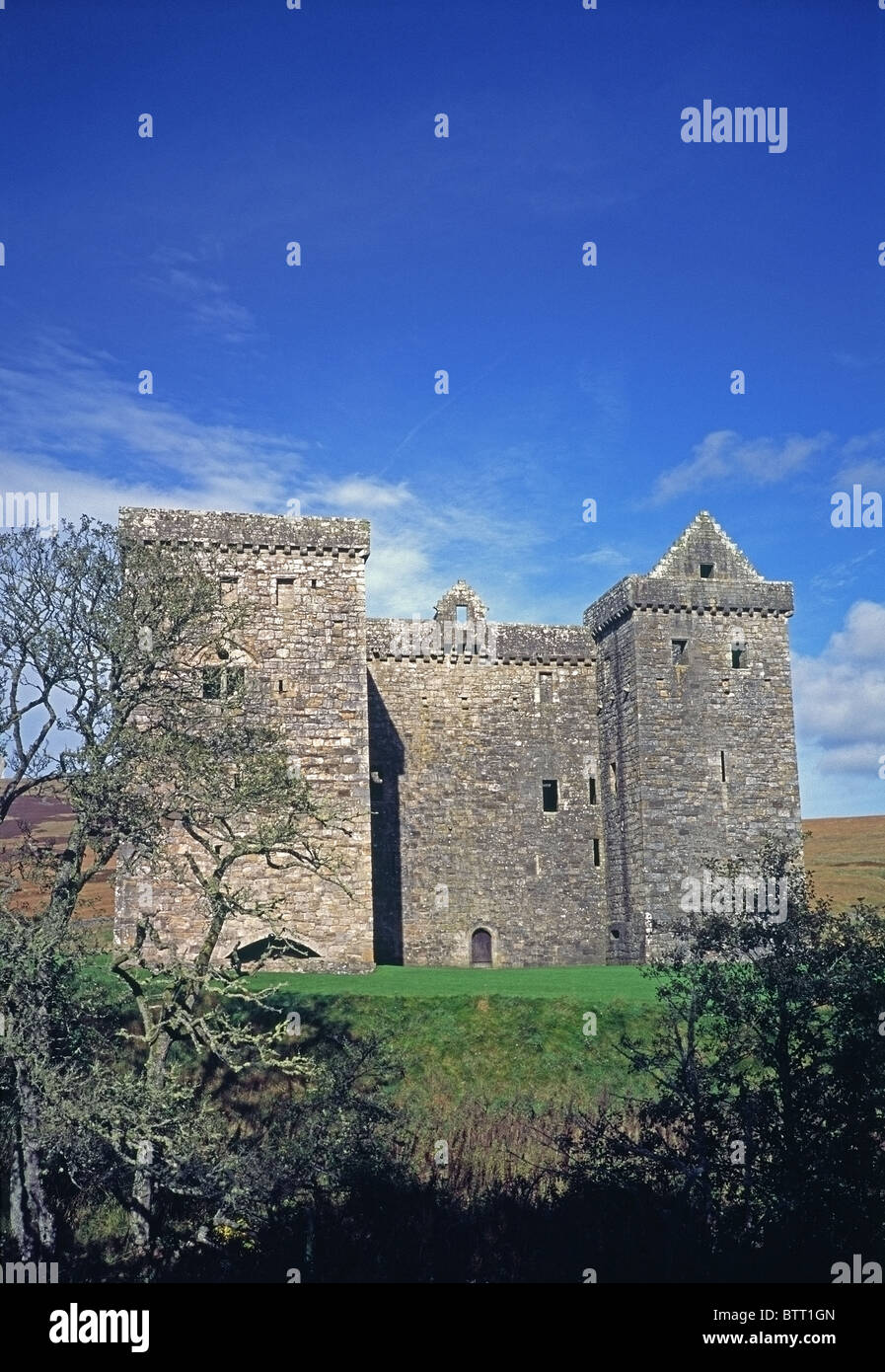 Hermitage Castle, north of Newcastleton, Borders County, Scotland Stock ...