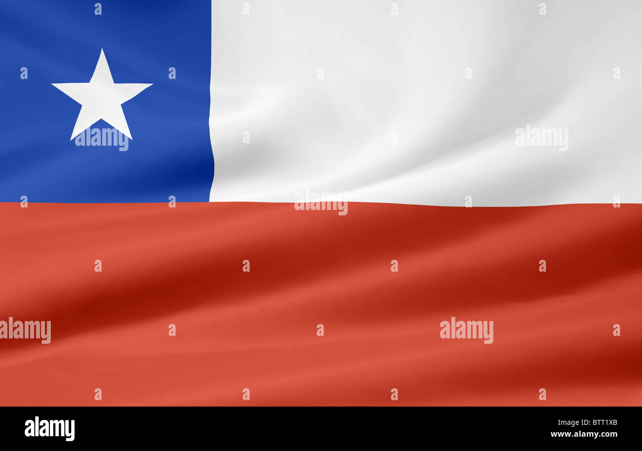 High resolution flag of Chile Stock Photo - Alamy