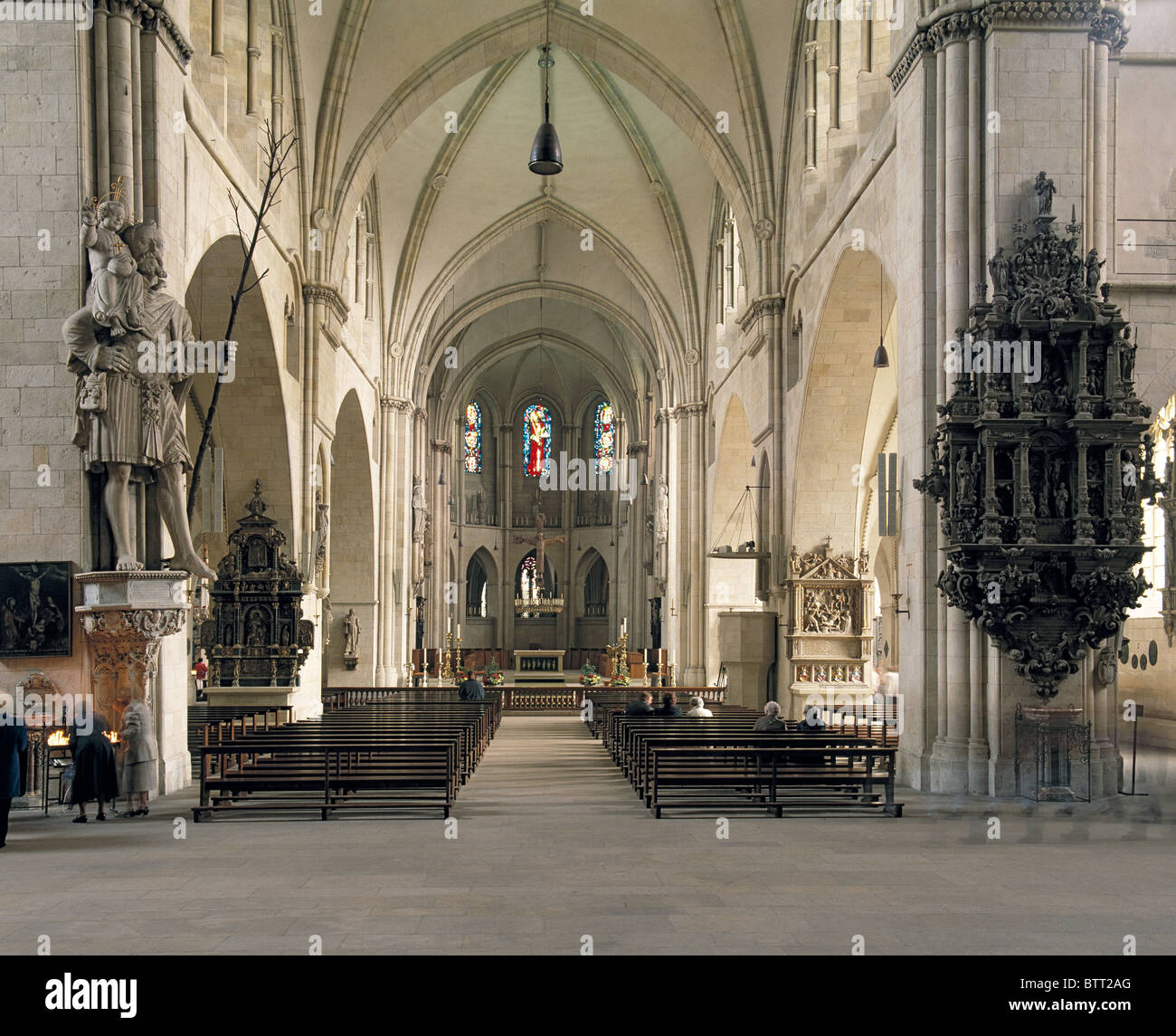 Interior view st paulus dom in muenster hi-res stock photography and ...
