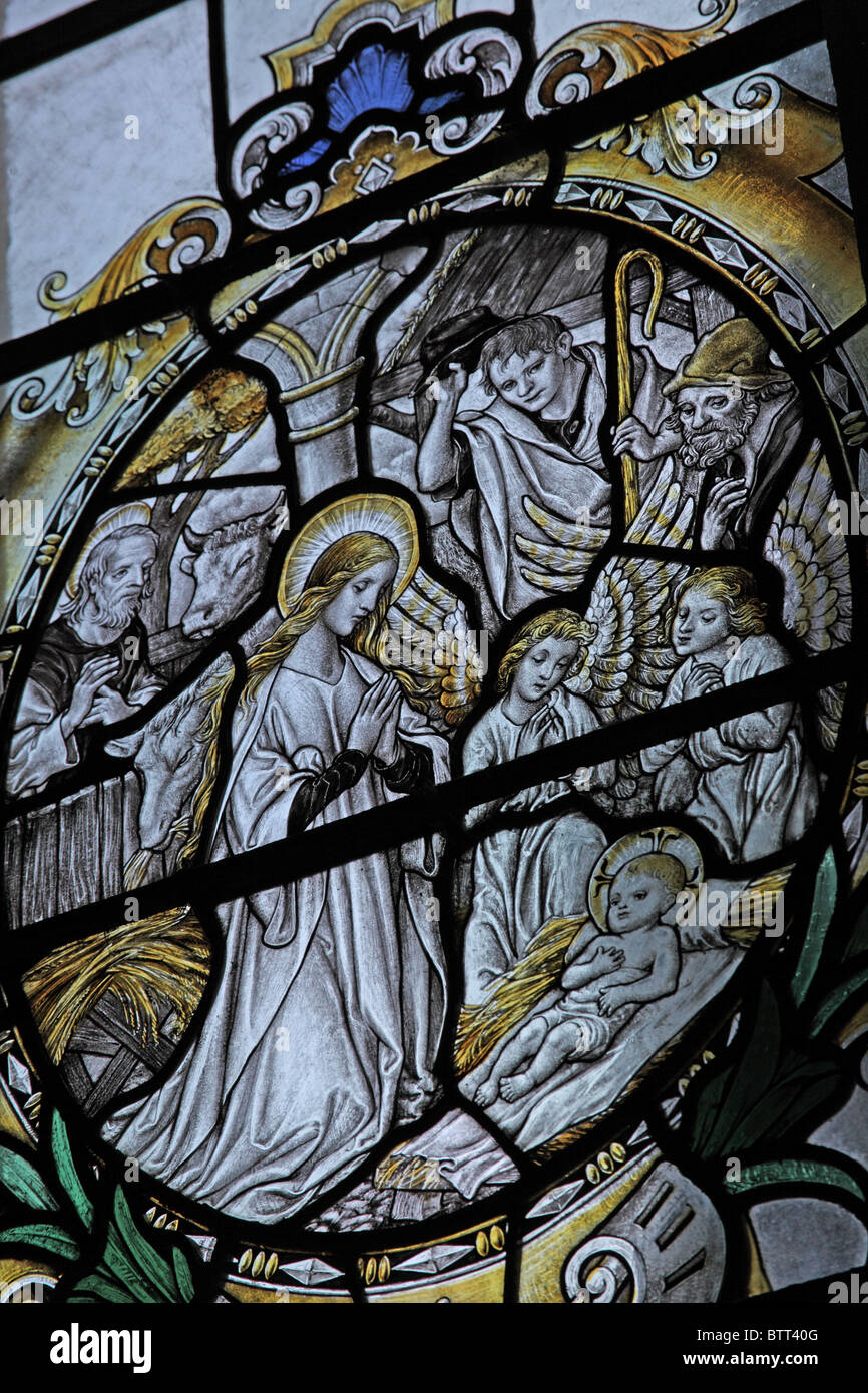 Stained glass window by Frederick Charles Eden depicting the Adoration ...