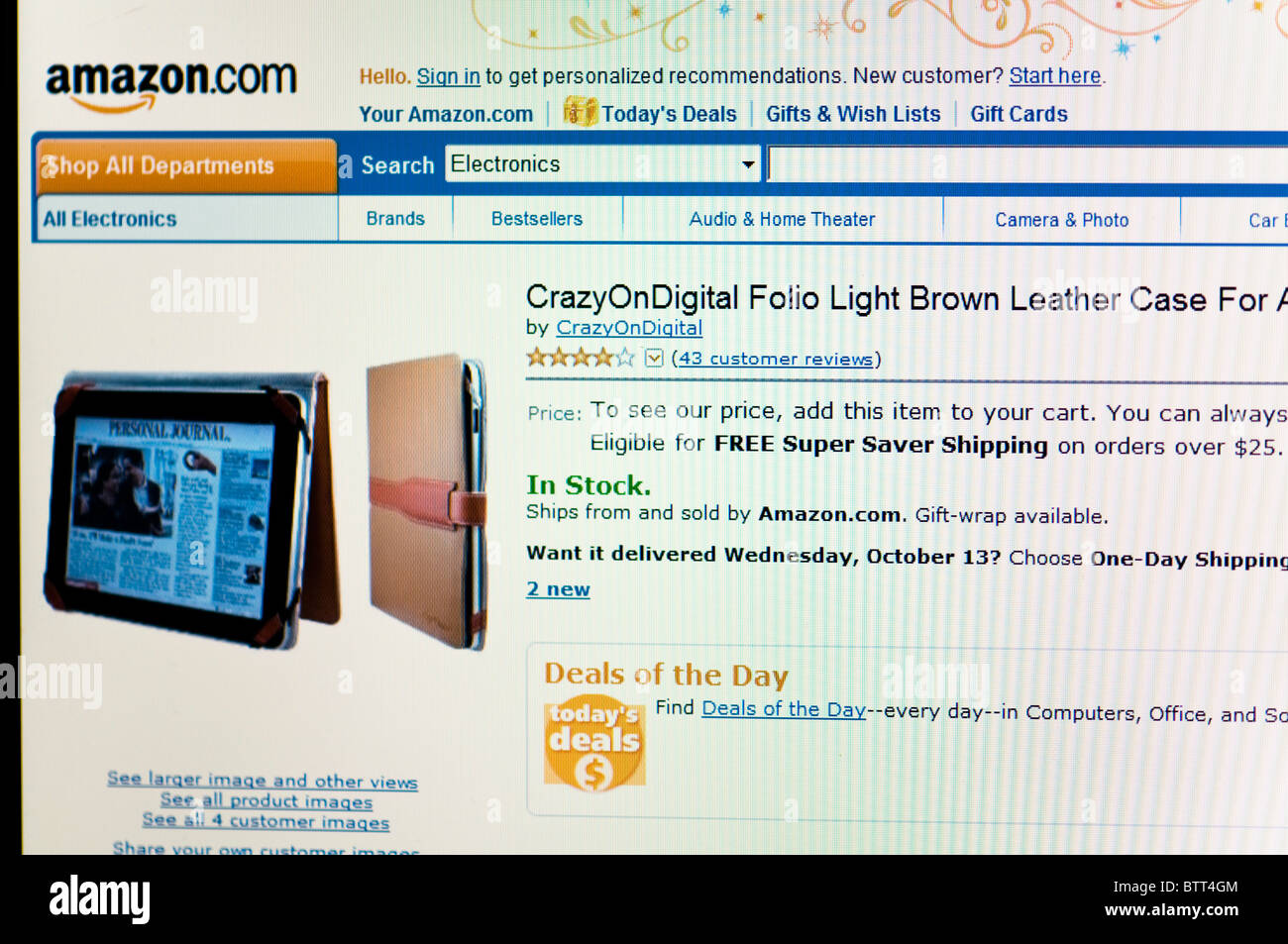 Apple iPad Amazon.com website online Stock Photo - Alamy