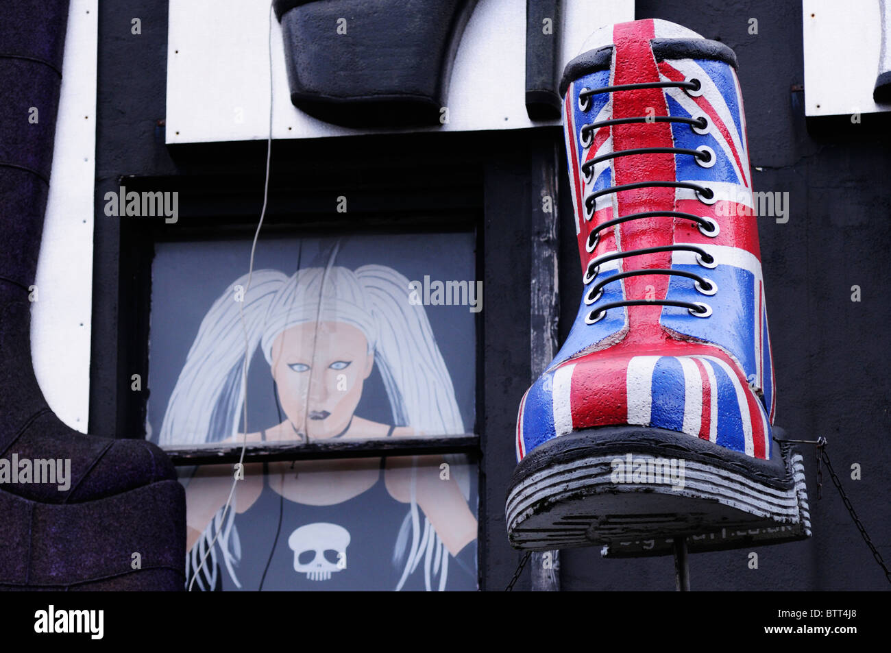 A Giant Union Jack Dr Martens Boot, Camden High Street, Camden Town ...