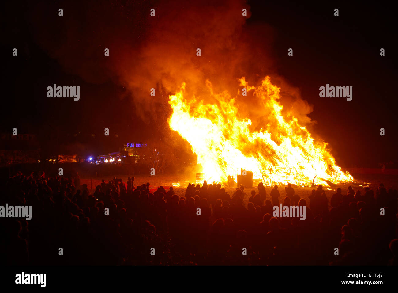The Largest bonfire in Europe Stock Photo - Alamy
