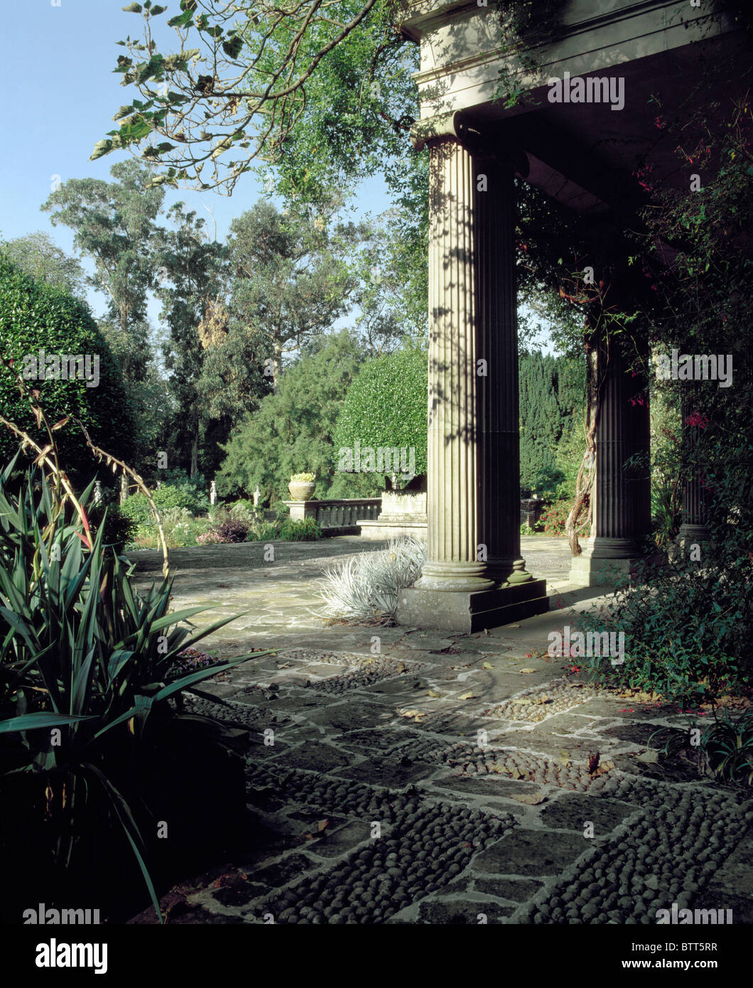 Terrace Columns, Mount Stewart, Ards Peninsula, Co Down, Ireland Stock ...