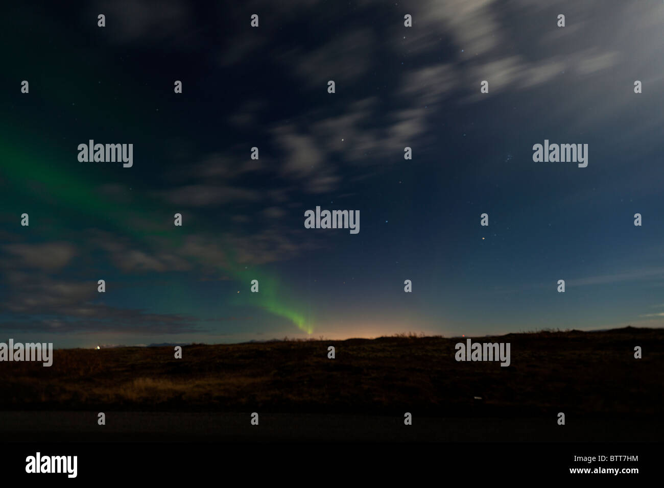 Panoramic view northern lights aurora hi-res stock photography and ...
