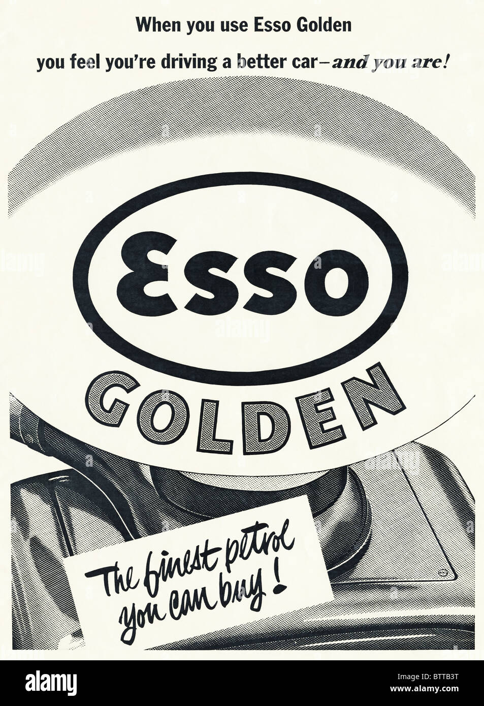 Full page advertisement in English magazine circa 1960 for ESSO GOLDEN ...