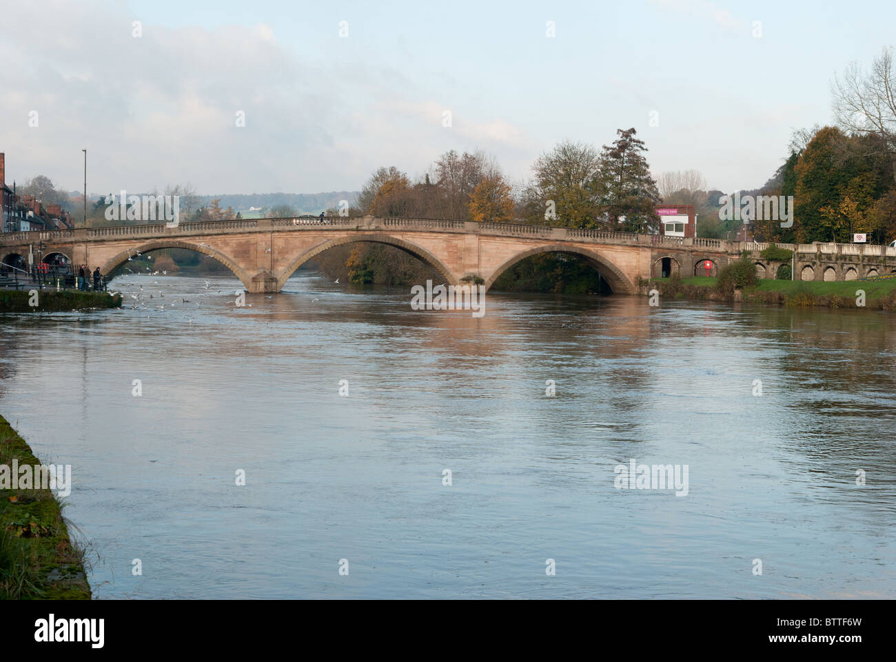 Bewdley Bridge which was designed by Thomas Telford spans the River ...